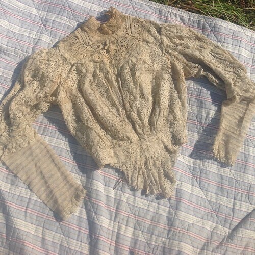 Amazing Antique Bodice Beige Lace Belle Epoque - Etsy