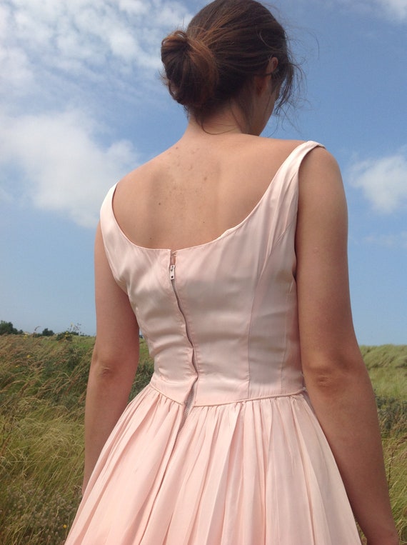 vintage party dress, pink taft silk prom dress Emma D… - Gem