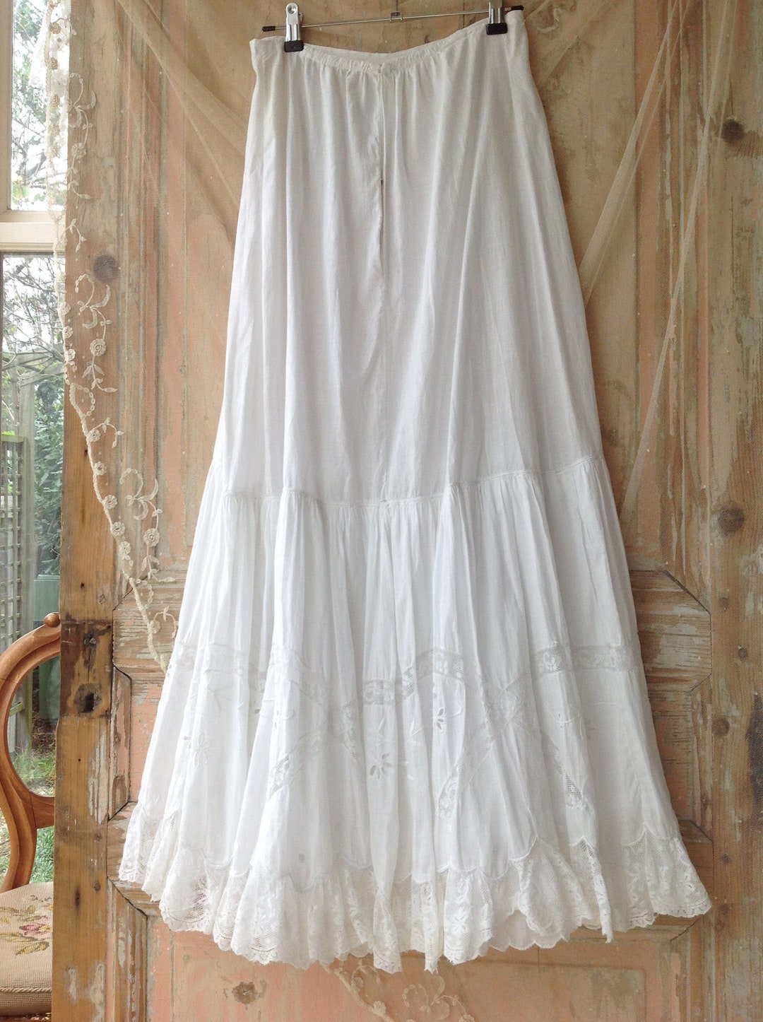 Antique Wedding Petticoat With Floral Embroidery Work - Etsy