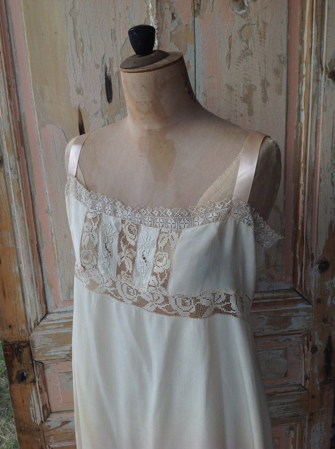 Light Peach Silk Teddy 1920s Size L - Etsy