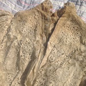 Amazing Antique Bodice, Beige Lace, Belle Epoque - Etsy