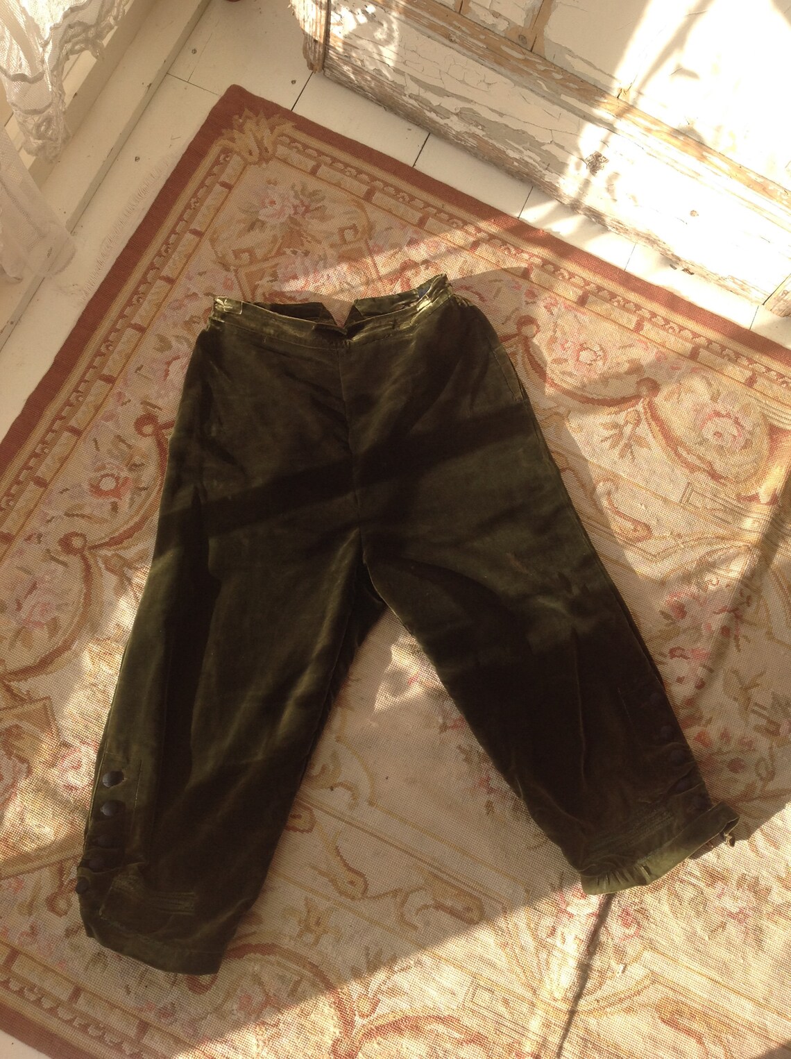 3 PC Antique Jacket and Pants Green Velvet Rembrandt Outfit - Etsy