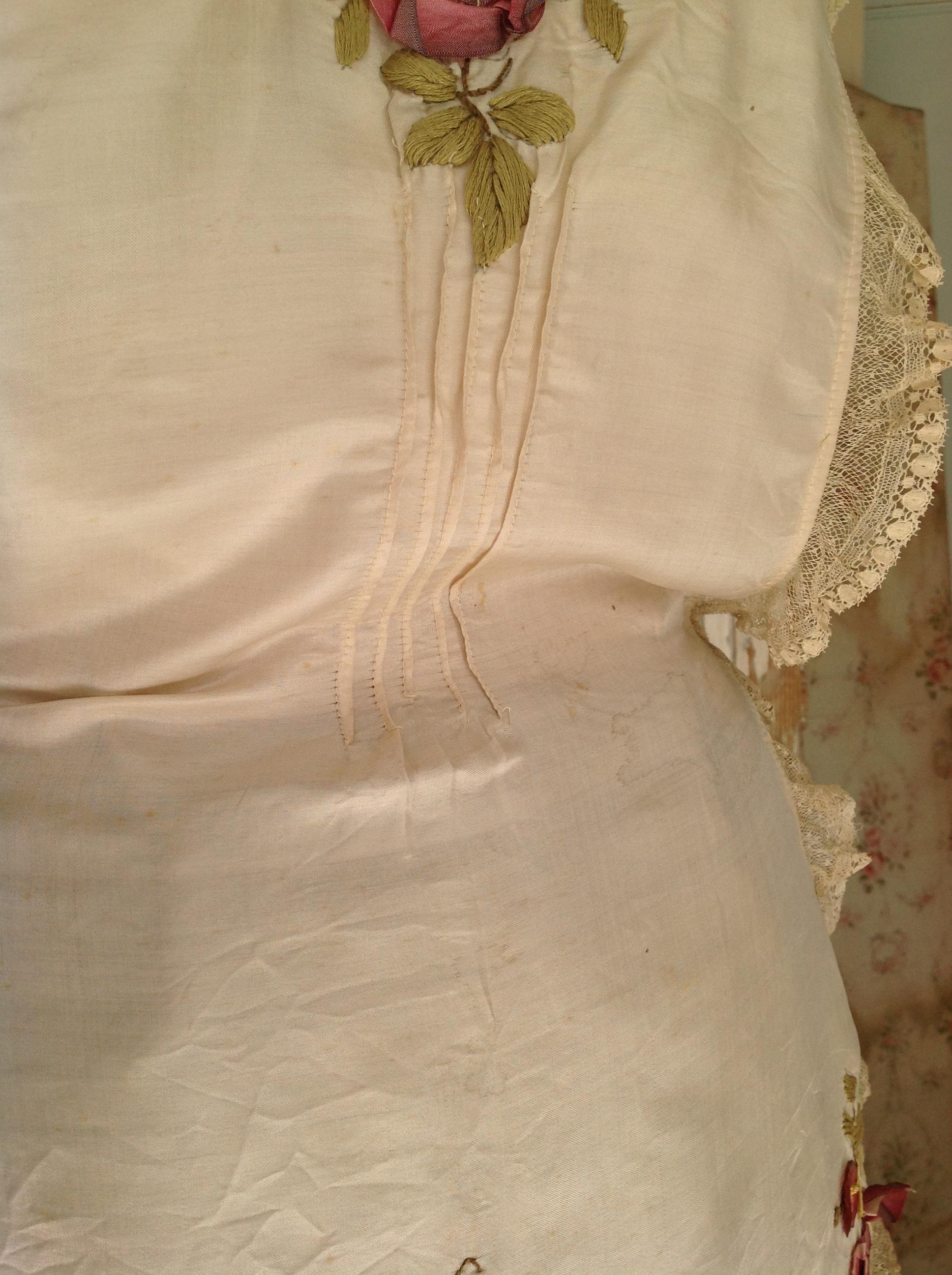 1900s Silk Apron With Floral Millenary Work - Etsy