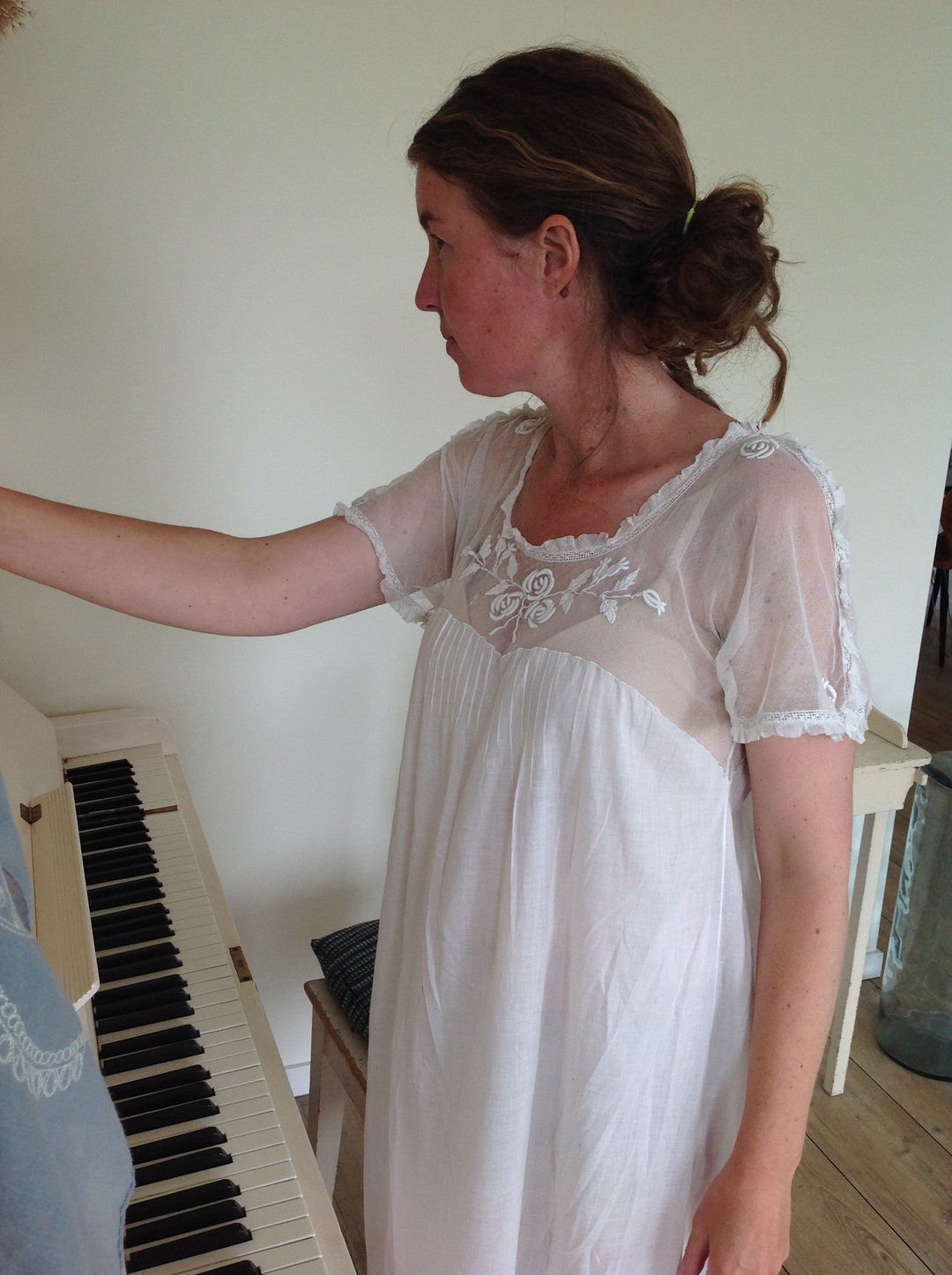 Lovely Cotton and Lace Night Gown M/L - Etsy