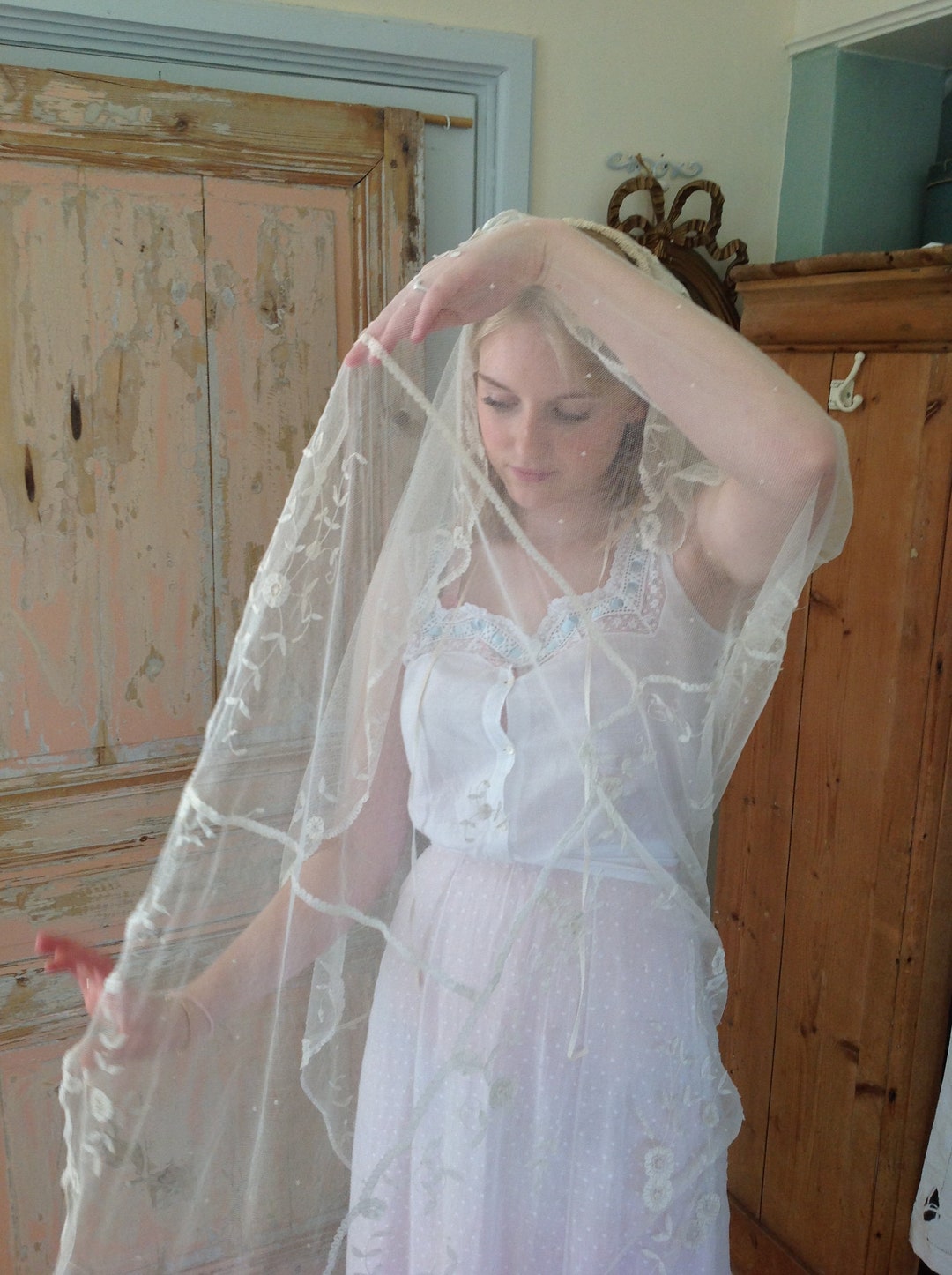 Antique Princess Lace Veil - Etsy