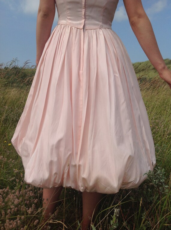 vintage party dress, pink taft silk prom dress Emma D… - Gem
