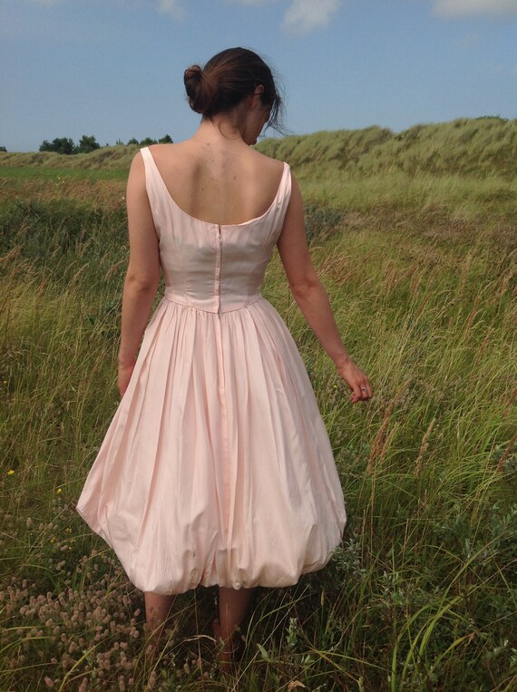 vintage party dress, pink taft silk prom dress Emma D… - Gem