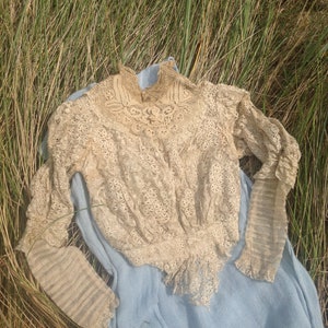 Amazing Antique Bodice, Beige Lace, Belle Epoque - Etsy
