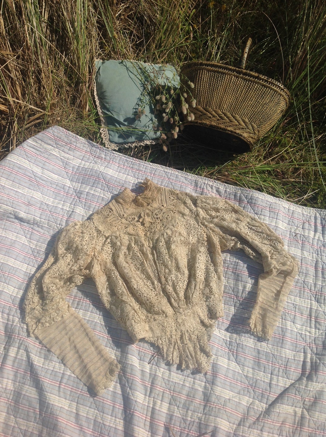Amazing Antique Bodice, Beige Lace, Belle Epoque - Etsy