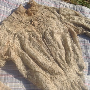 Amazing Antique Bodice, Beige Lace, Belle Epoque - Etsy
