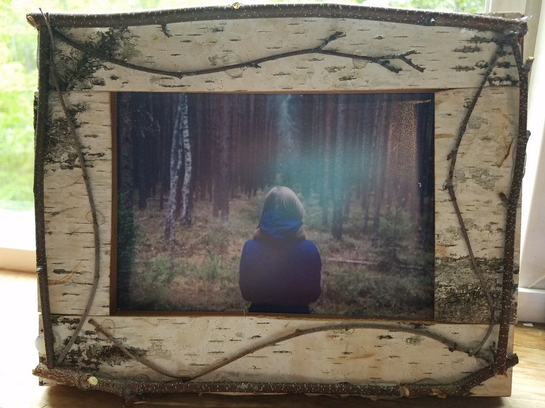 Rustic Birch Bark Photo Frame 5x7 Twig Picture Frames Handcrafted ...