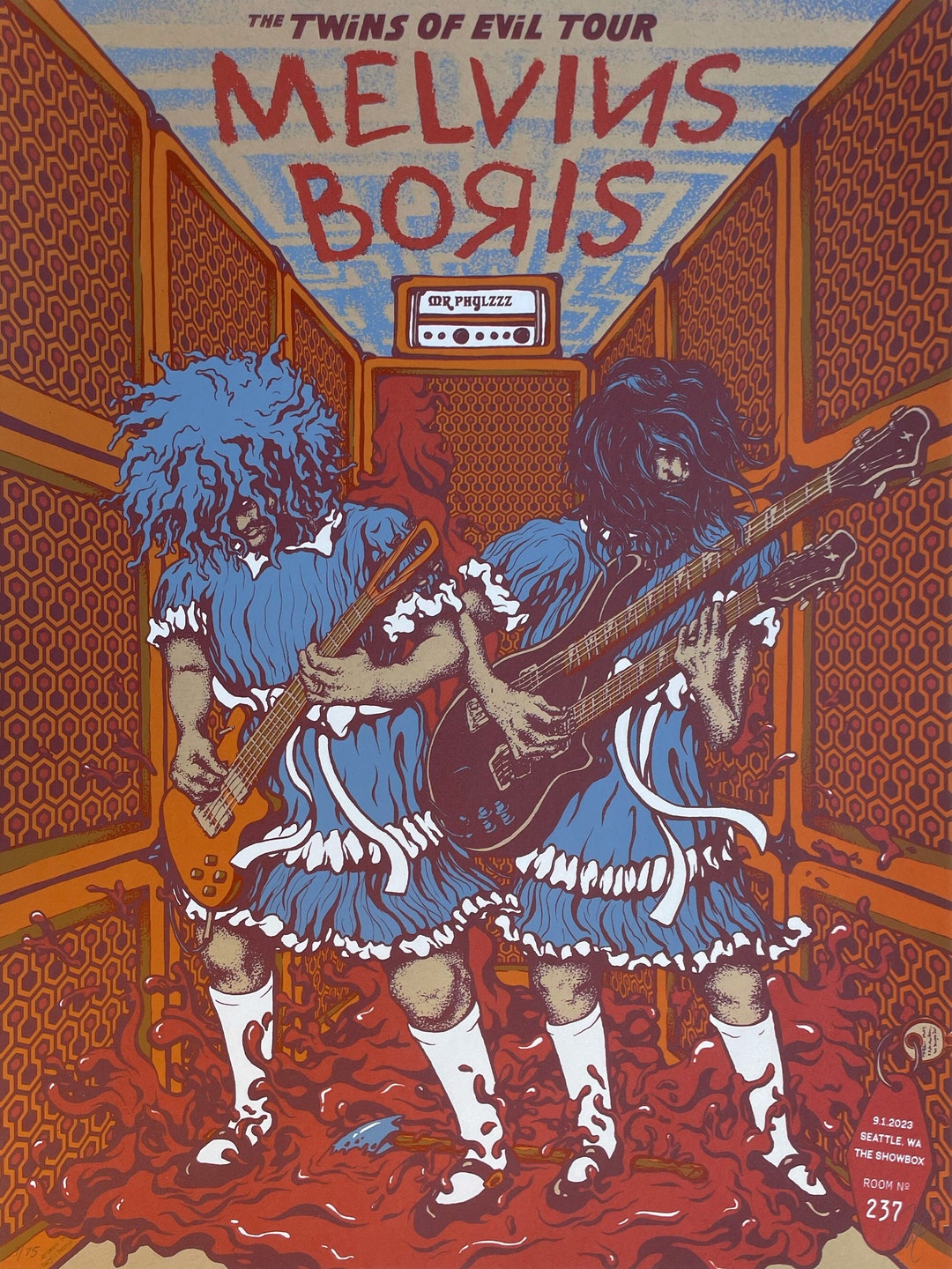 Melvins & Boris Official Show Poster - Seattle, 2023, 18x24, Signed - Etsy