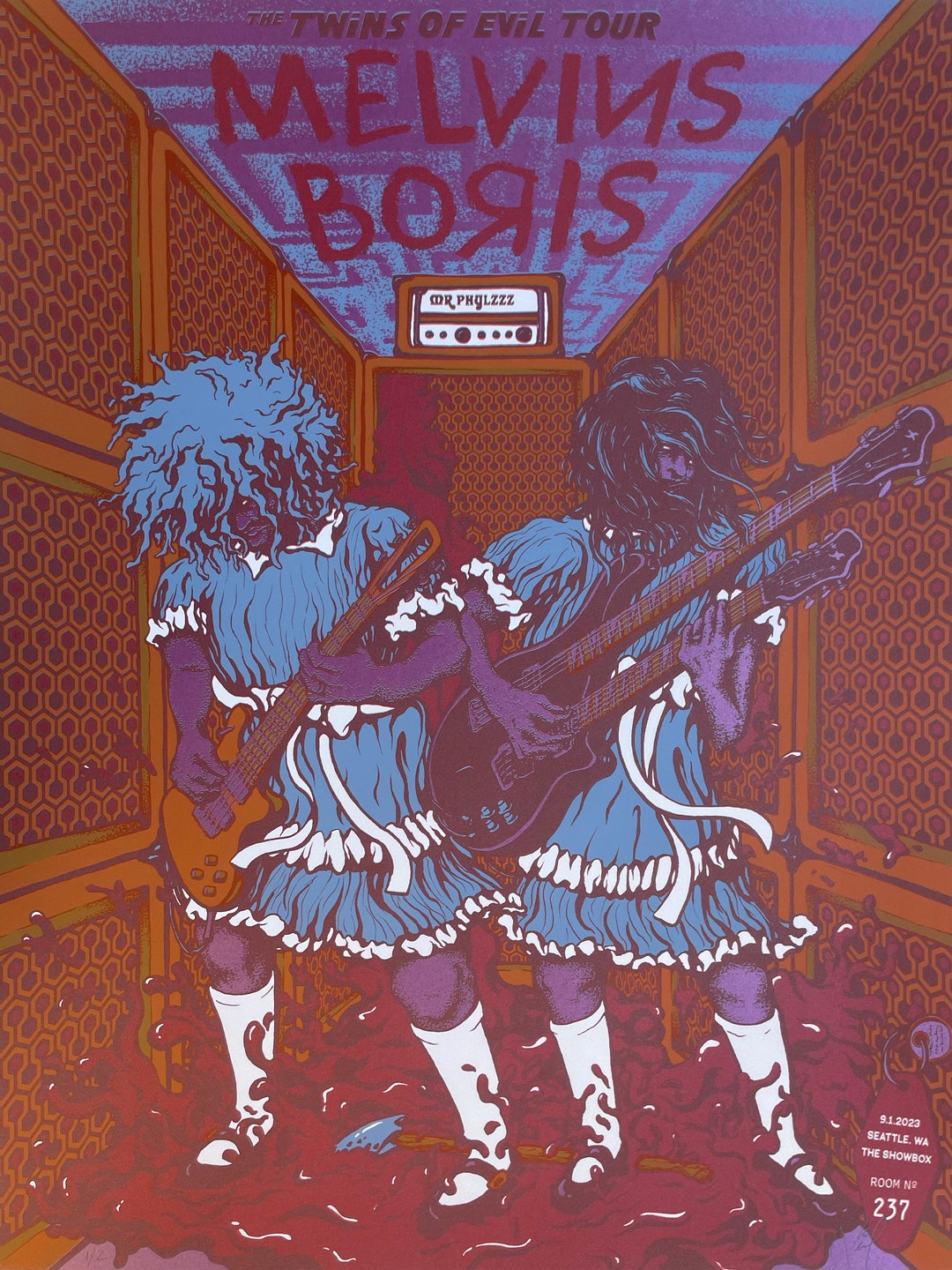 Melvins & Boris Official Show Poster Variants - Seattle, 2023, 18x24 ...