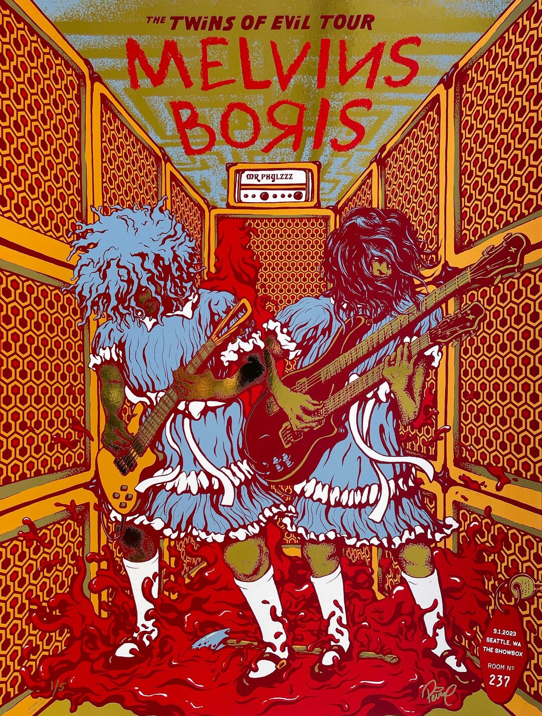 Melvins & Boris Official Show Poster Variants Seattle, 2023, 18x24 ...
