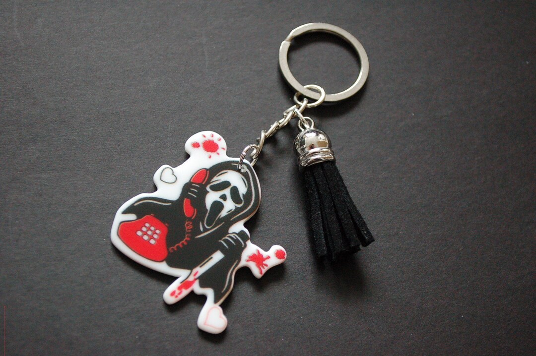 Acrylic Phone Scene Scream Mask Bloody Knife With a CHOICE of Blue ...