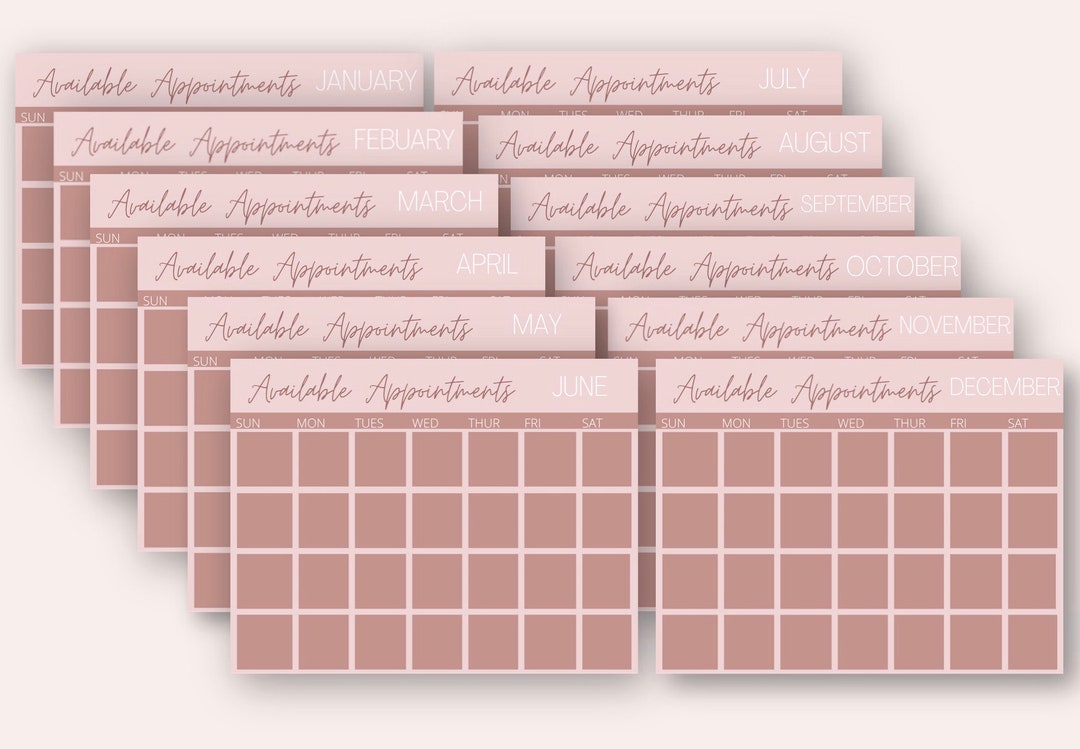 Editable 7 Day Appointment Availability Digital Download - Etsy