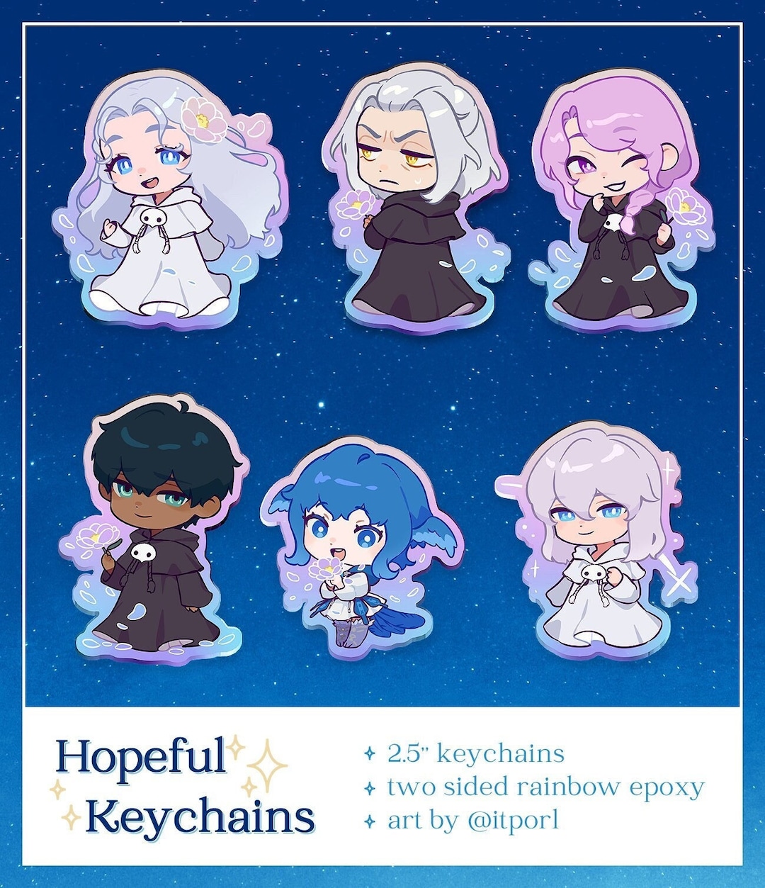 FFXIV Rainbow Acrylic 2.5" Charms | Venat | Hades | Hythlodaeus ...