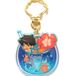 OMORI Charms OMORI Keychains Beach Set | Aubrey Charm, Kel Charm, Hero ...