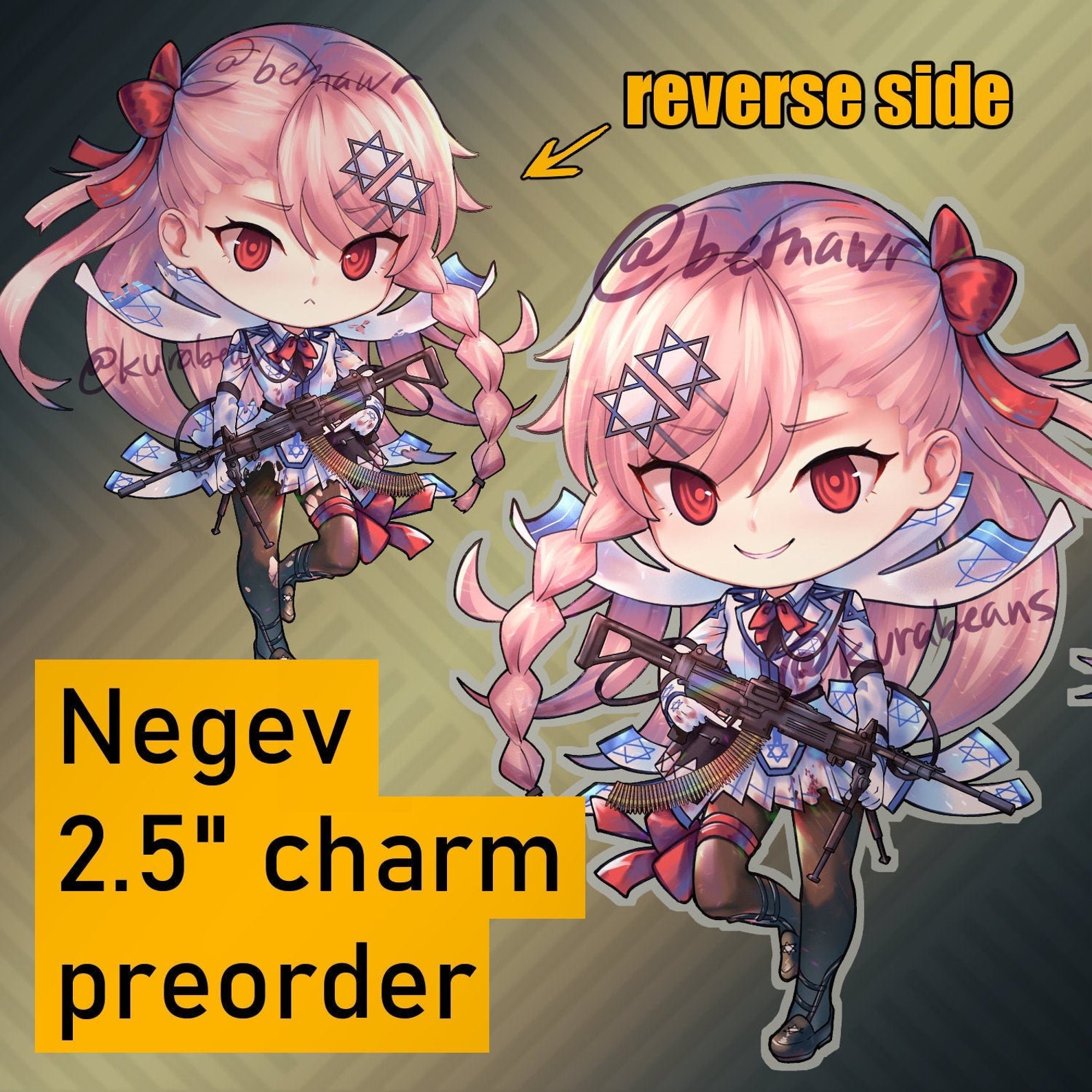 Girls' Frontline Negev Double Sided Acrylic Charm - Etsy