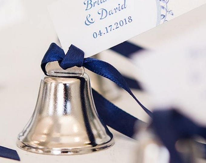 Silver Kissing Bells - Set of 24 - Mini Ring for a Kiss Wedding Bridal ...