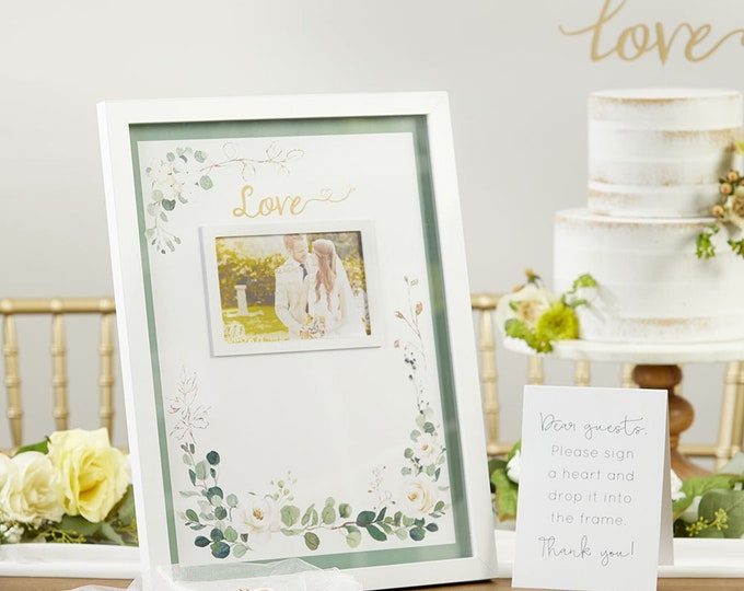 Botanical Wedding Signature Sign Green Floral Garden Frame - Etsy