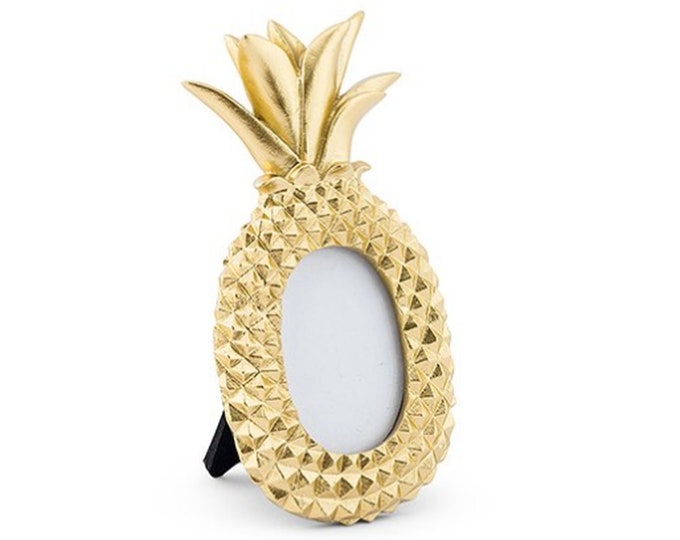 Gold Pineapple Frame Photo Frame Place Card Holder Small Picture Frames Tropical Beach Wedding ...
