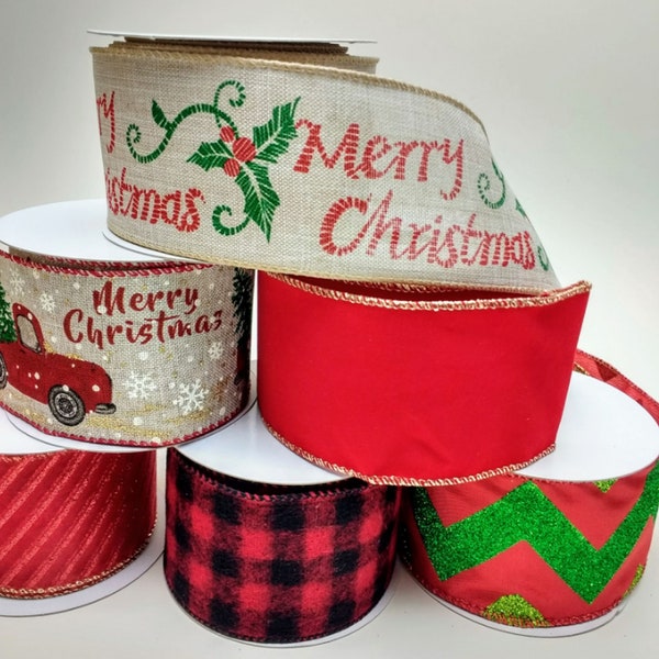 Wide Christmas Ribbon - Etsy