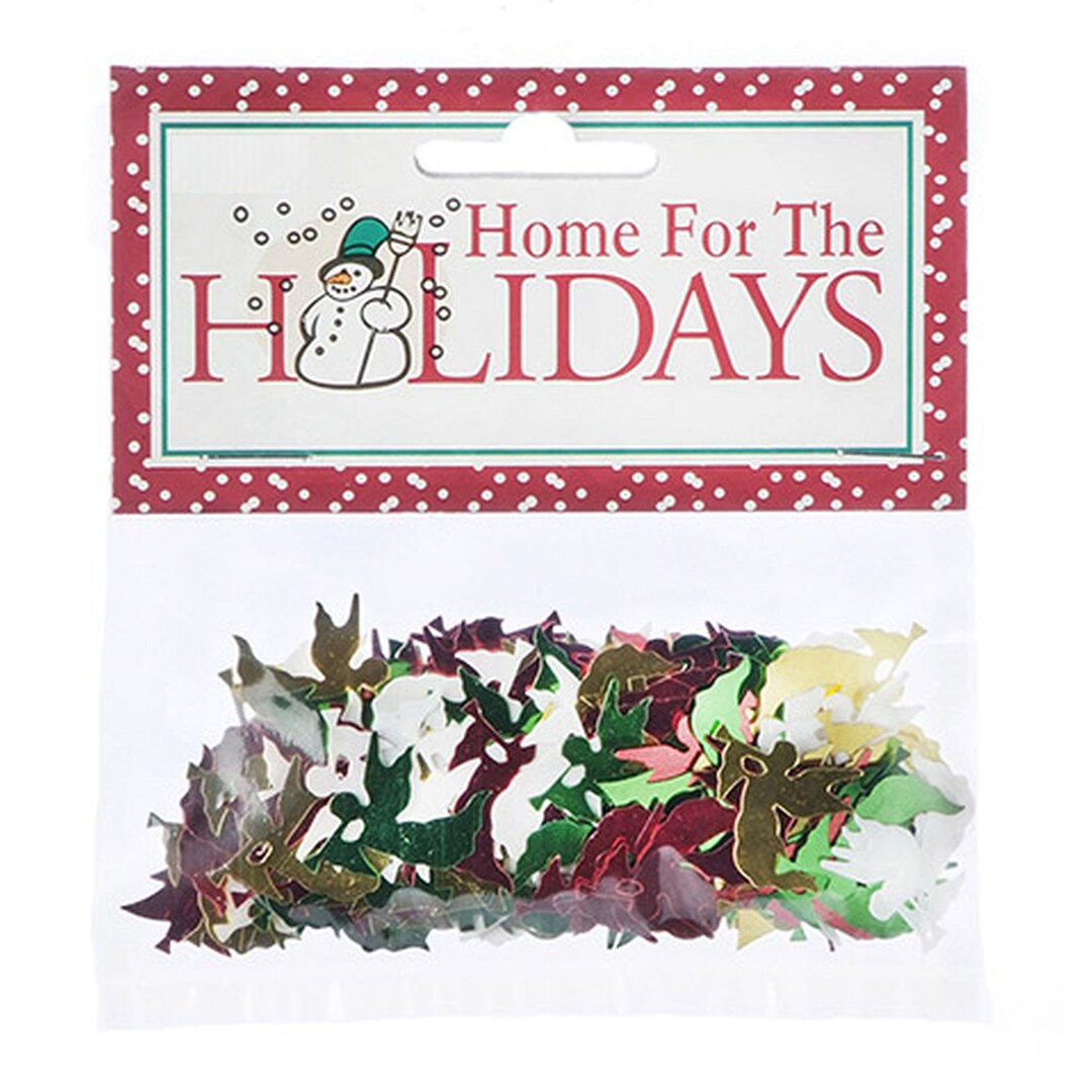 Christmas Angel Confetti Red Green Gold Metallic Holiday Table ...