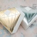 Diamond Favor Boxes - Set of 10 - Silver or Gold Bridal Shower ...