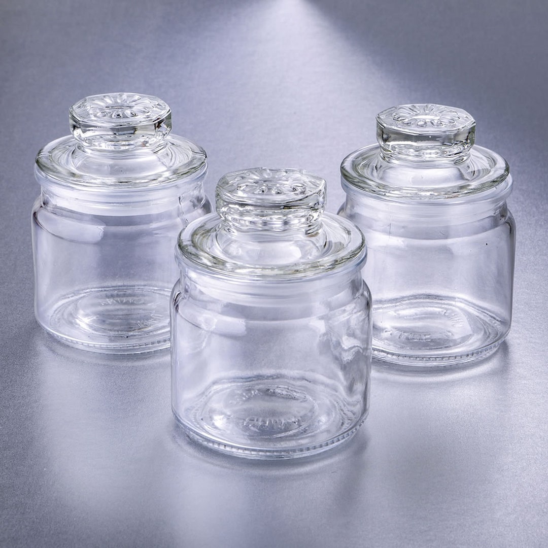 Glass Cookie Jars Mini Jars With Lids Set of 6 Candy - Etsy