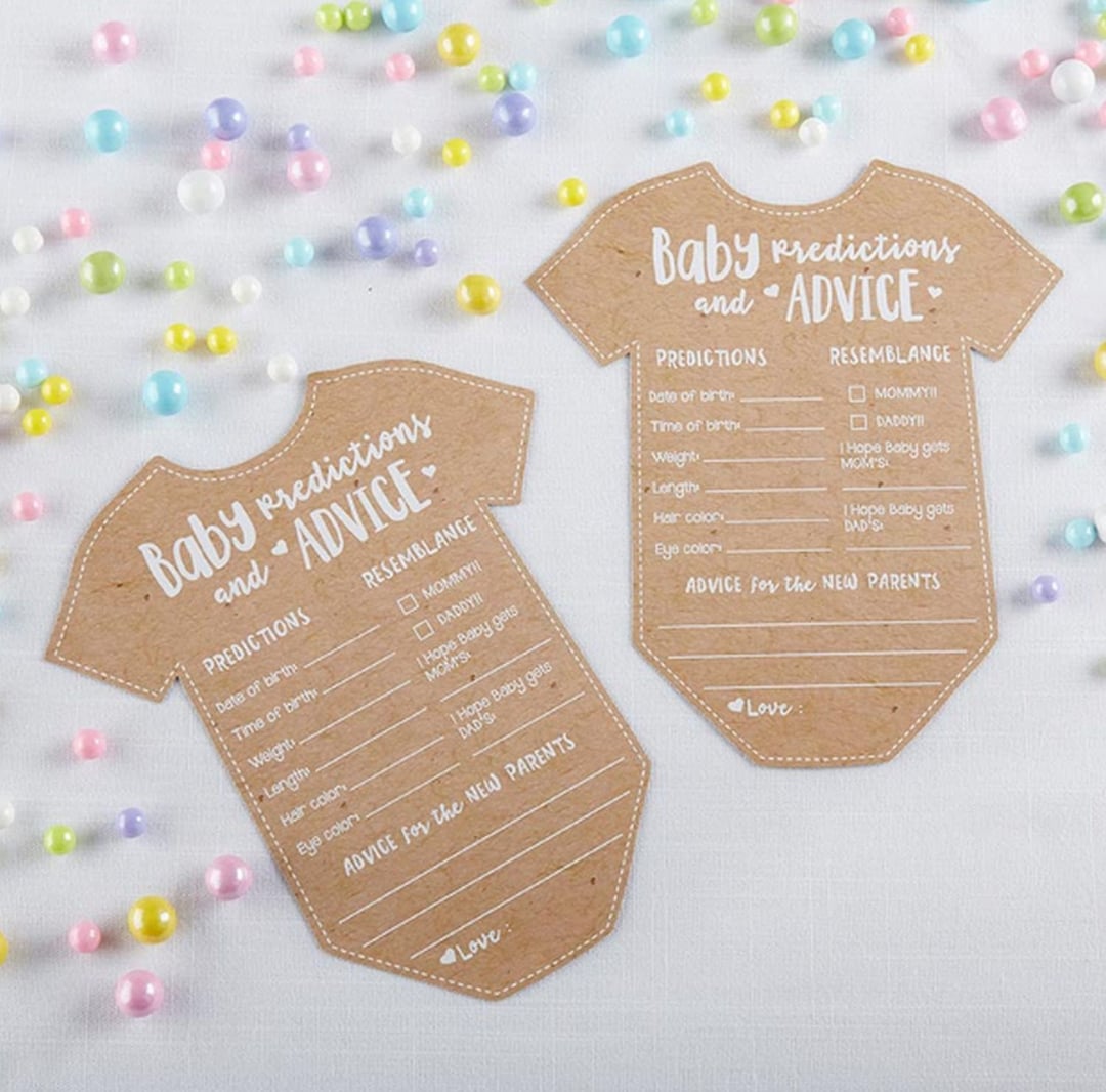Baby Shower Advice Cards - Set of 50 - Shower Guest Book Alternative ...
