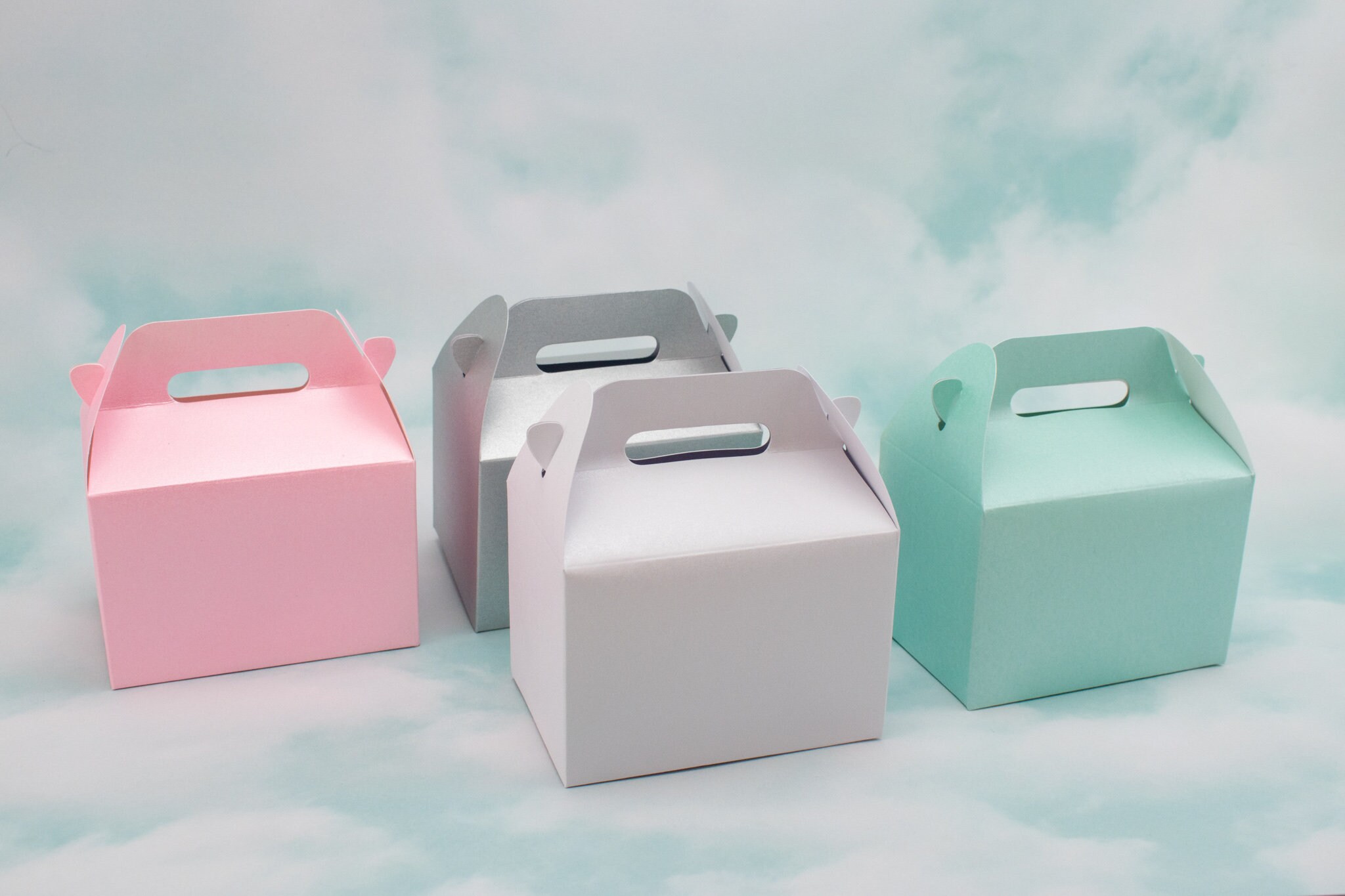 Gable Favor Boxes Set of 12 Pastel Wedding Bridal Shower - Etsy