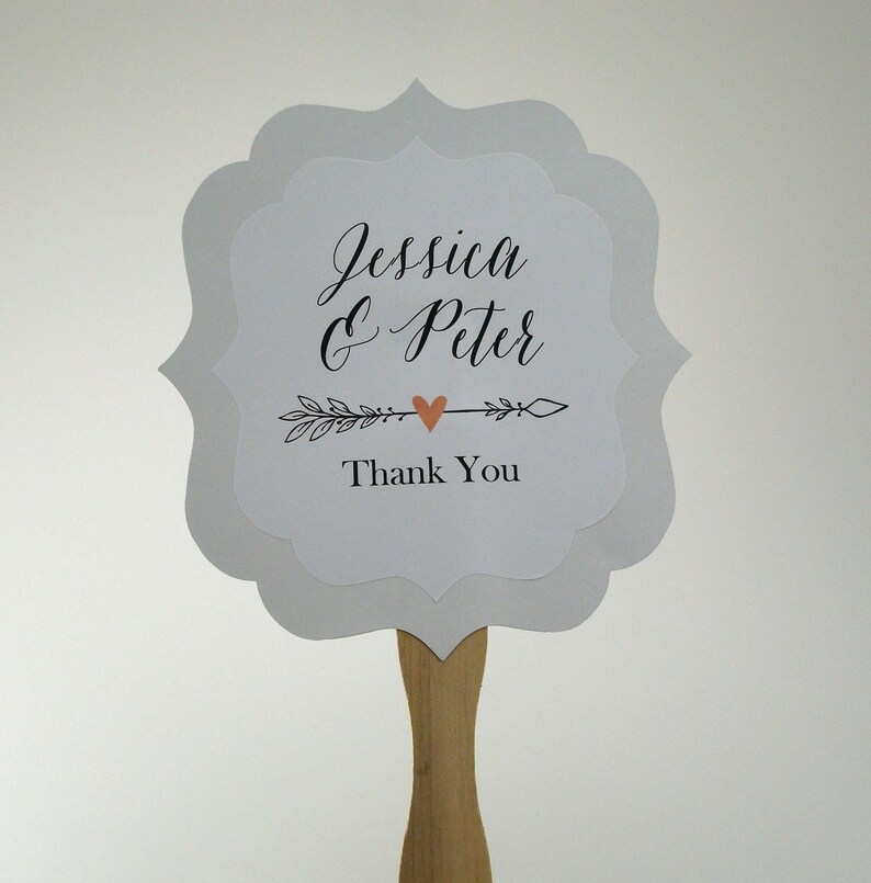 Rustic Wedding Fans Personalized Printed Floral Garden - Etsy