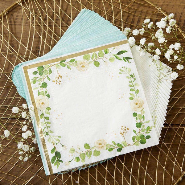 Floral Paper Napkins - Etsy