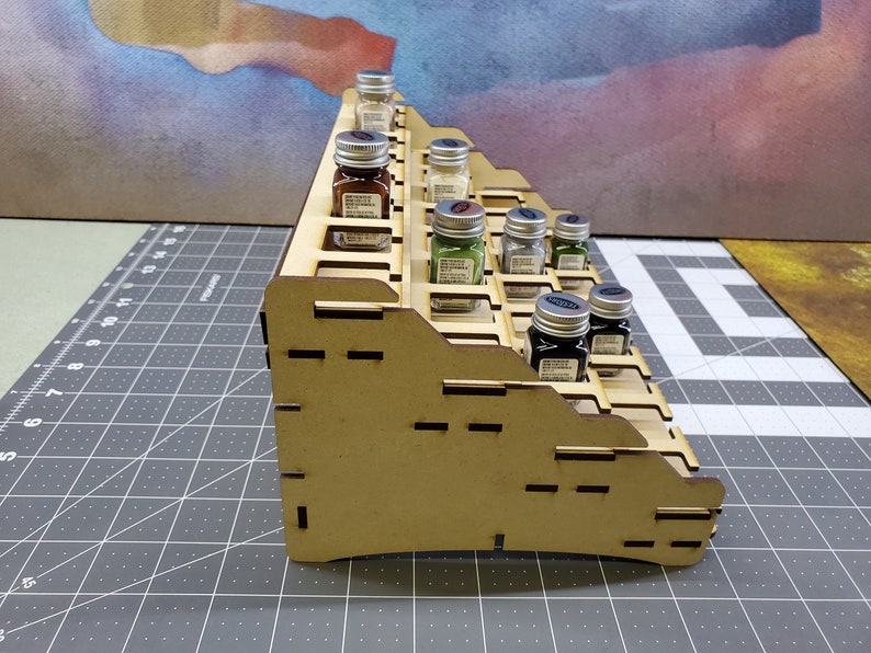 Modular Paint Rack for 32 Testors .25 Oz Pots MDF Organizer for ...