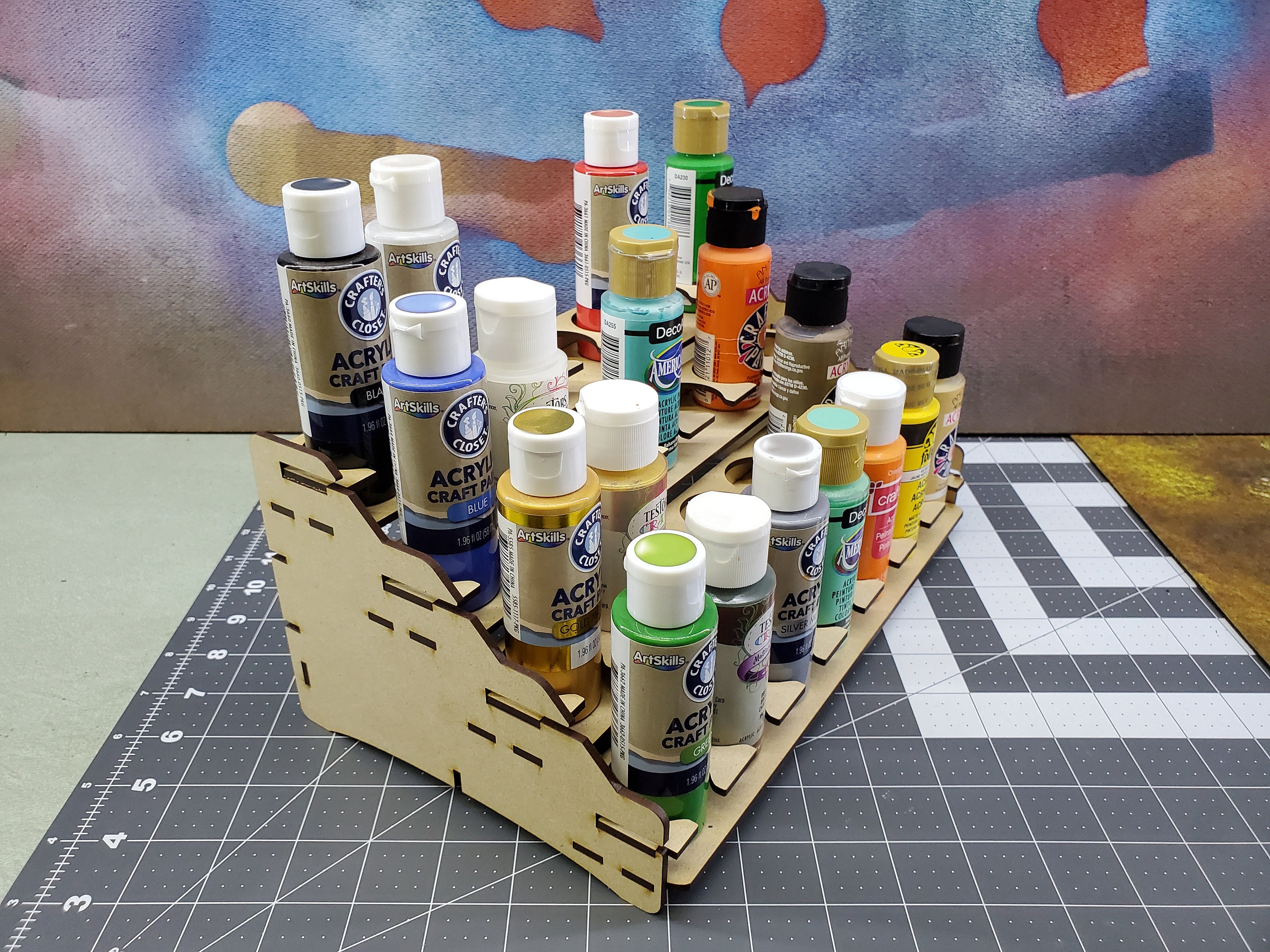 28 Bottle Craft Paint Rack | Etsy