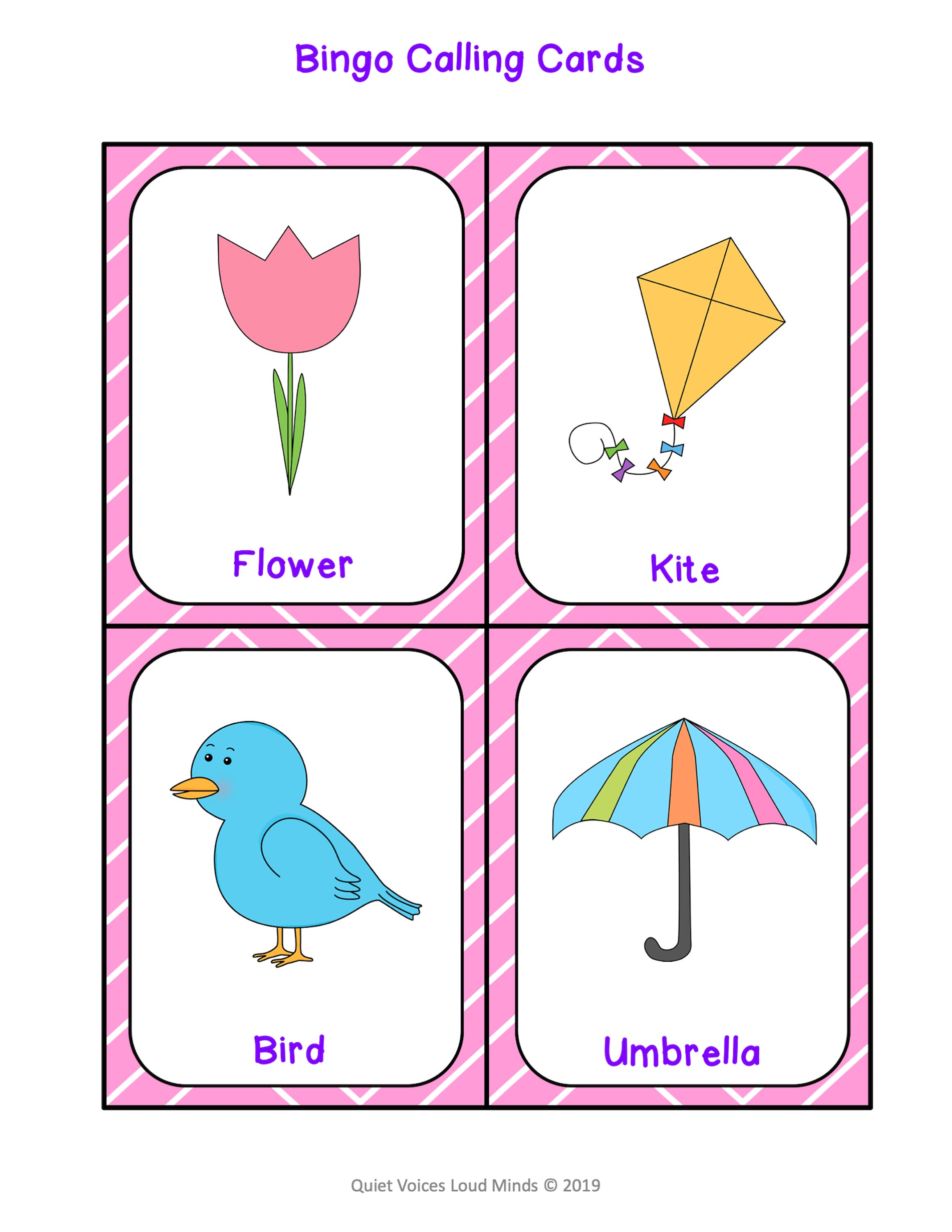 Spring Themed Bingo for Kids - Etsy