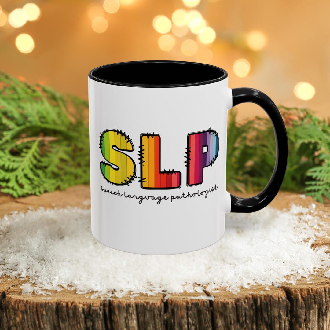 Rainbow SLP Coffee Mug, Speech Language Pathologist Gift - Etsy