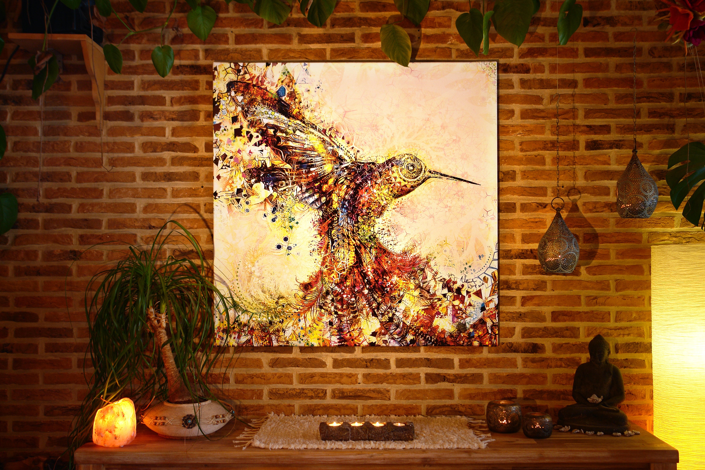 Hummingbird of Paradise - Canvas - Etsy