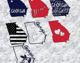 Georgia state decal | Etsy