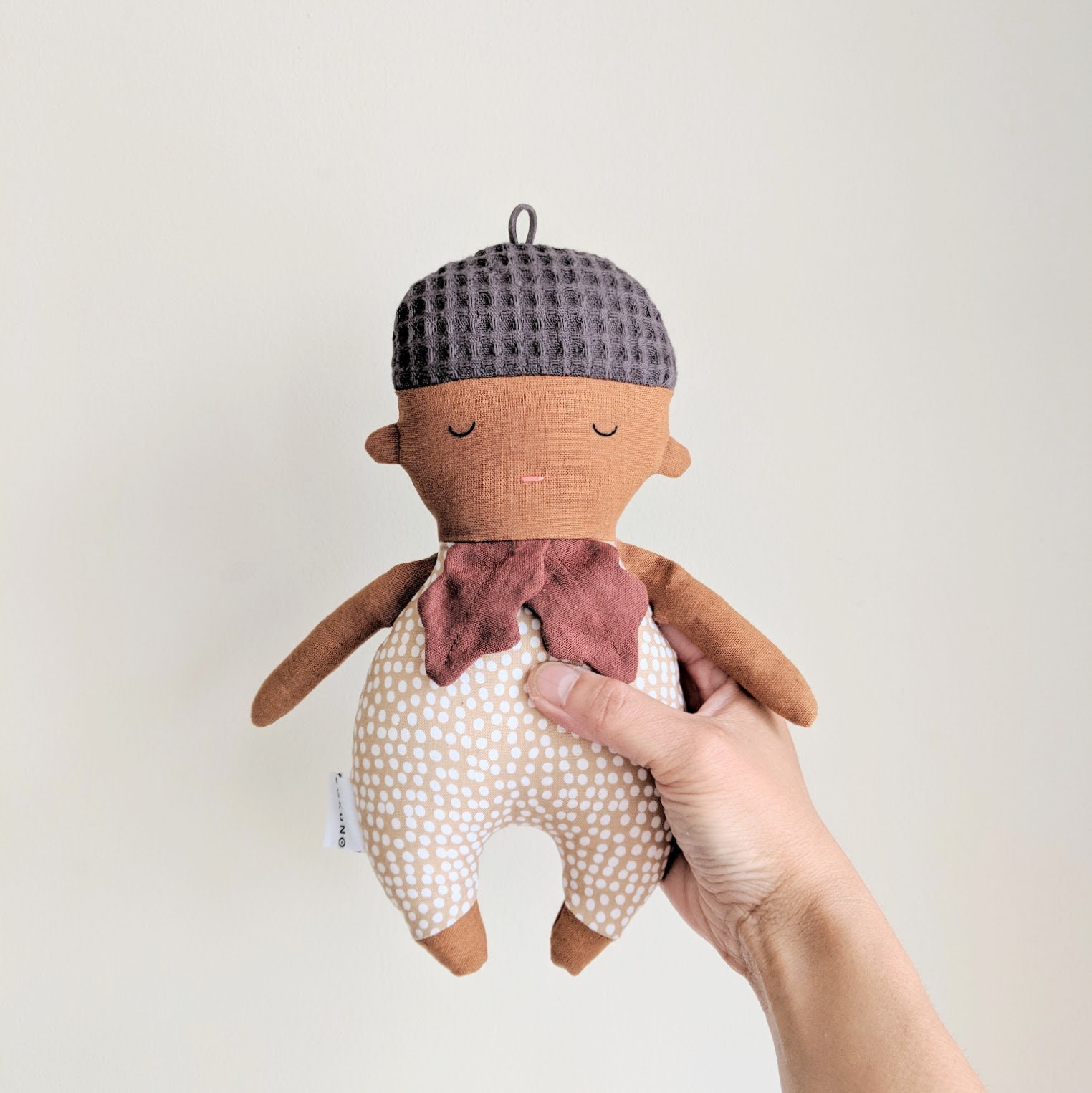 Acorn doll / rattle / woodland babies / dark skin doll / | Etsy