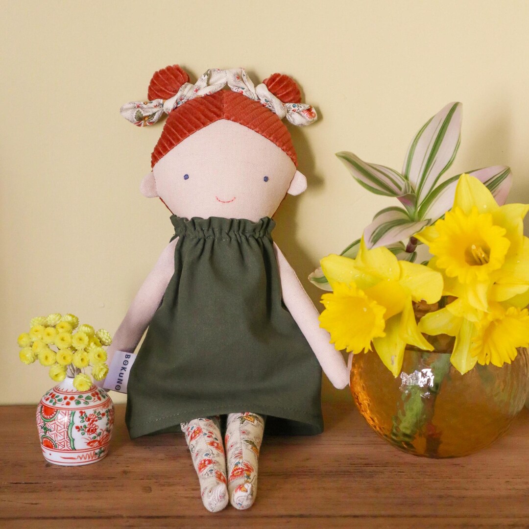 Dottie - Red Hair Top Knot Girl - Etsy