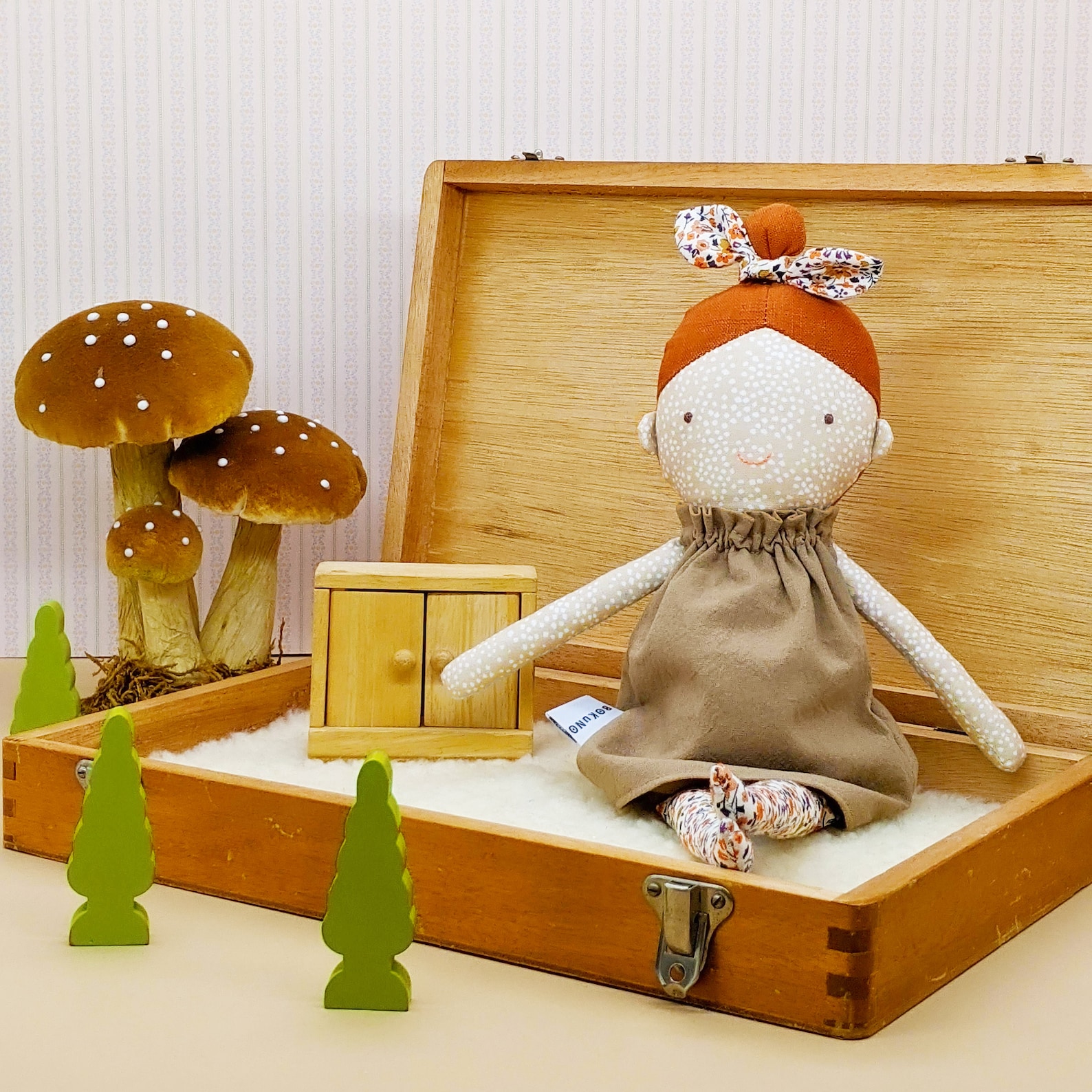 Millie Top Knot Girl / Freckle Ginger Hair Doll / Red Head / | Etsy UK