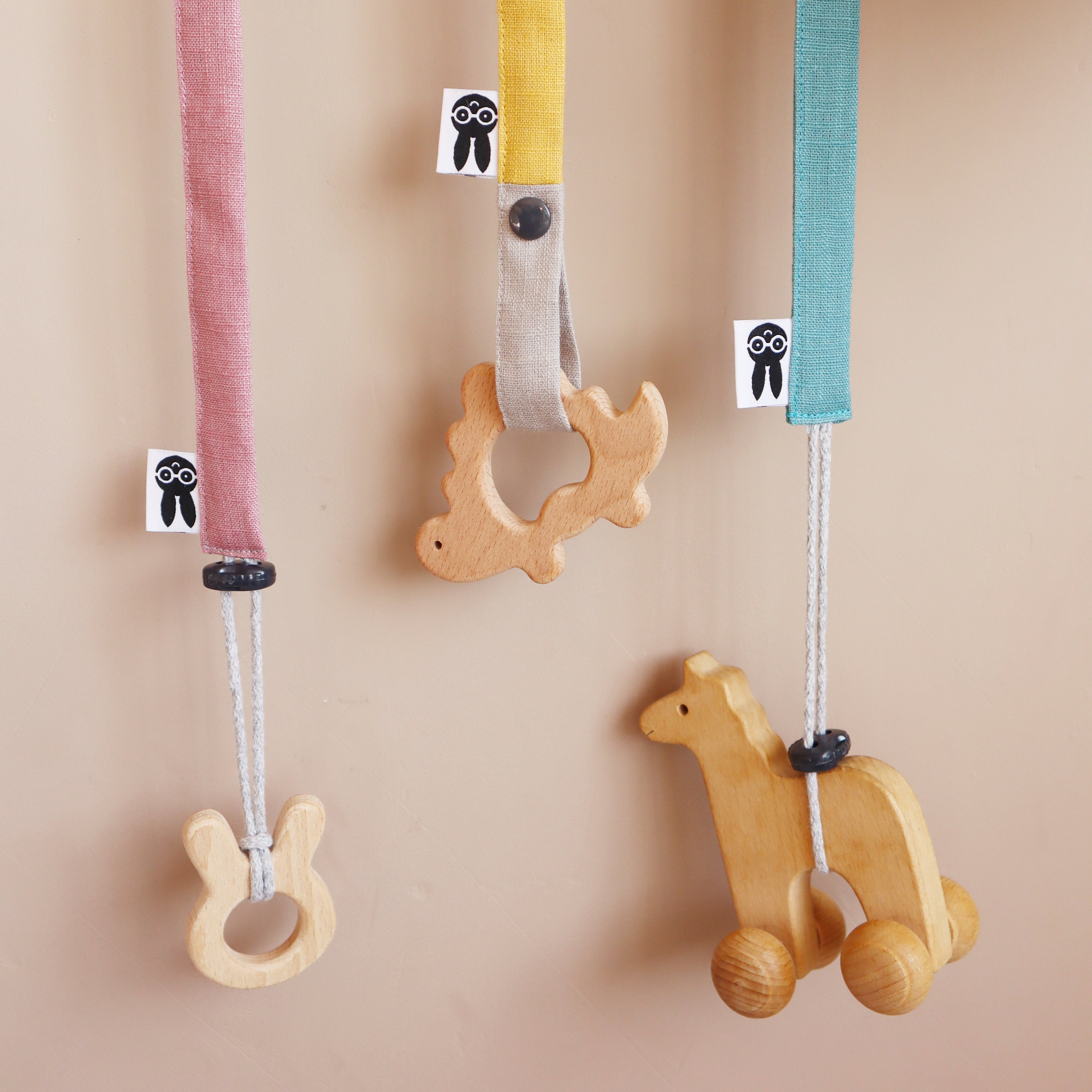 Washed Linen Toy Strap / Toy Minder / Leash / Sippy Cup Strap | Etsy