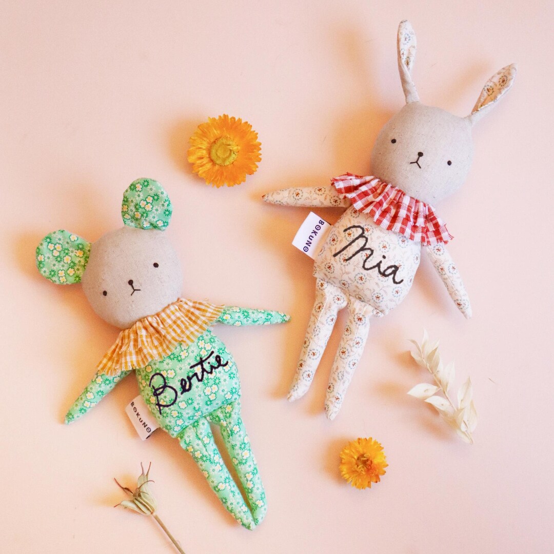 Personalised PJ Animal Doll - Rabbit / Bunny - Mouse - Etsy