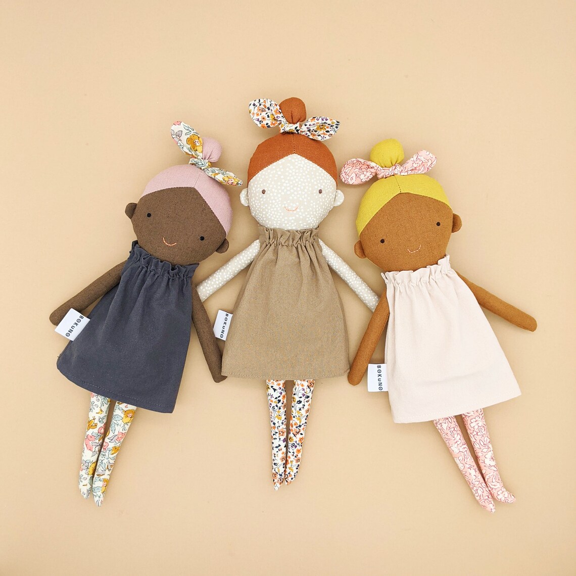 Millie Top Knot Girl / Freckle Ginger Hair Doll / Red Head / | Etsy UK