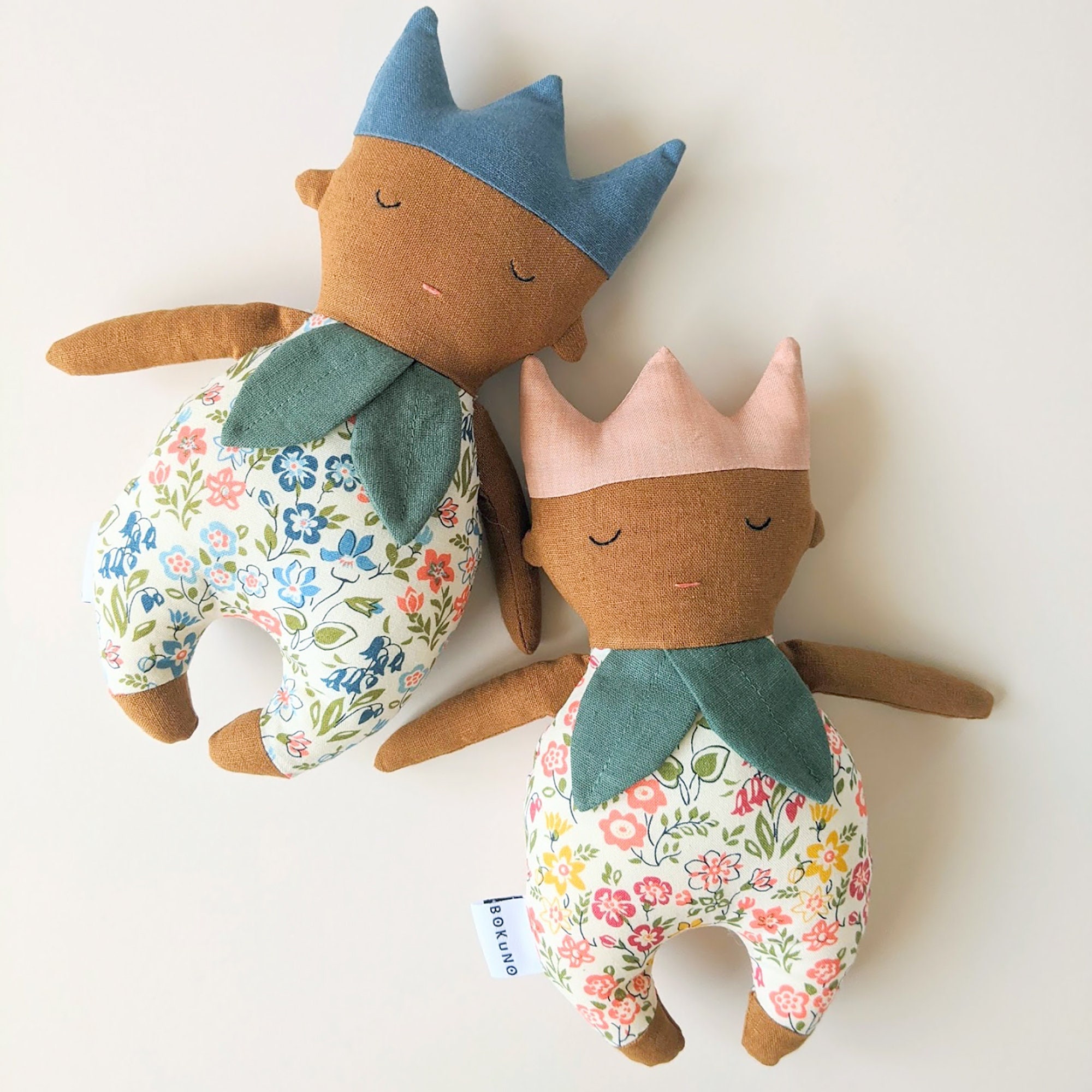 Flower Doll Rattle / Woodland Forest Baby Toy / Dark Skin Doll / Baby ...