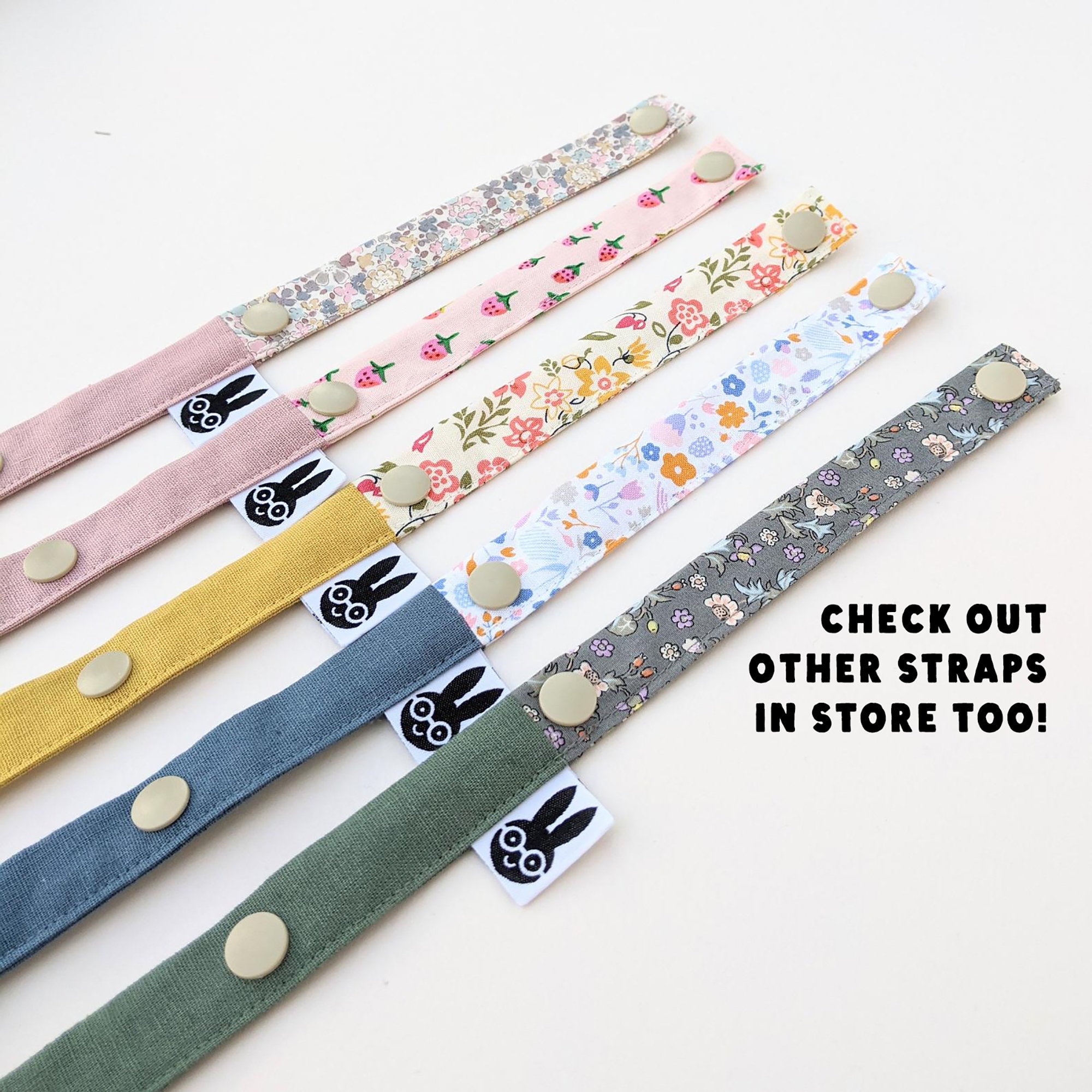 Floral and Linen Toy Strap / Toy Minder / Leash / Sippy Cup - Etsy