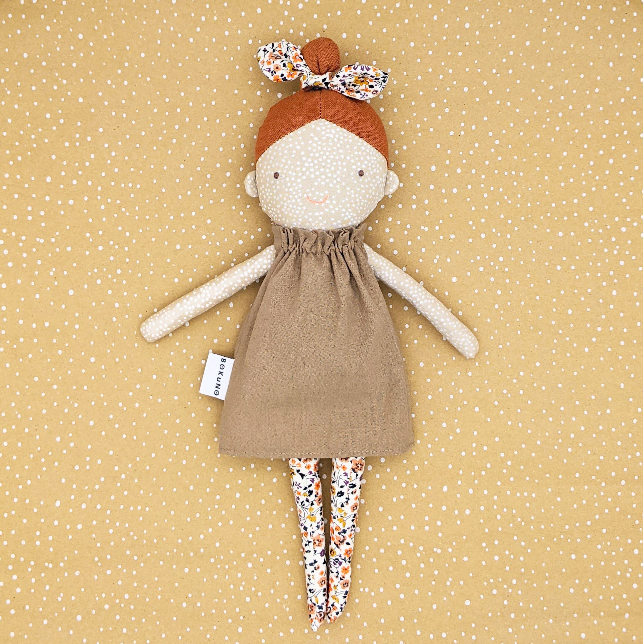 Millie Top Knot Girl / Freckle Ginger Hair Doll / Red Head / | Etsy UK