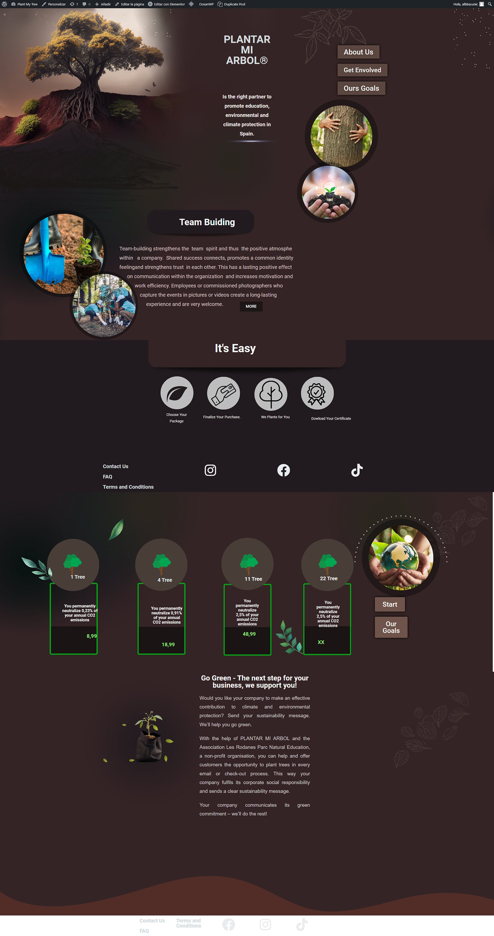 Environment Website Template Kit | Elementor | Customizable Wordpress ...